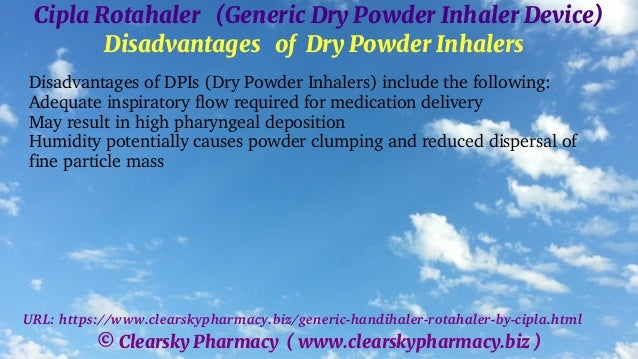 Cipla Rotahaler (Generic Dry Powder Inhaler Device) | PDF