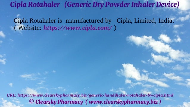 Cipla Rotahaler (Generic Dry Powder Inhaler Device) | PDF