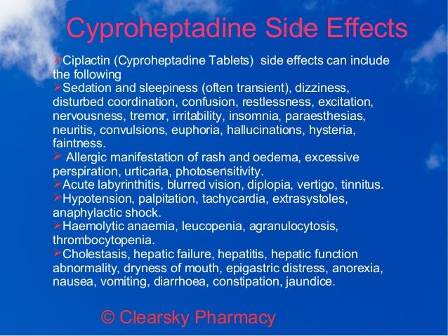 Ciplactin Cyproheptadine Hydrochloride Tablets