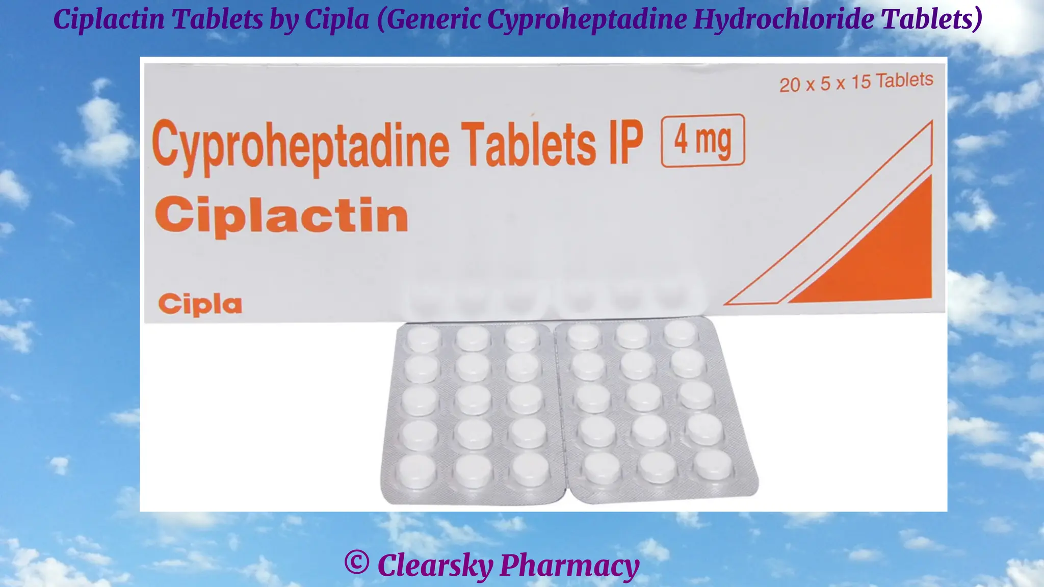 Ciplactin Tablets by Cipla (Generic Cyproheptadine Hydrochloride ...