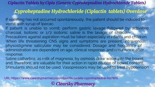 Ciplactin Tablets by Cipla (Generic Cyproheptadine Hydrochloride ...