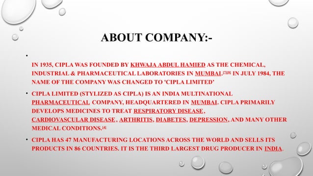 CIPLA LIMITED BY SAKSHAM GUPTA MBA- 3 SEM.pptx