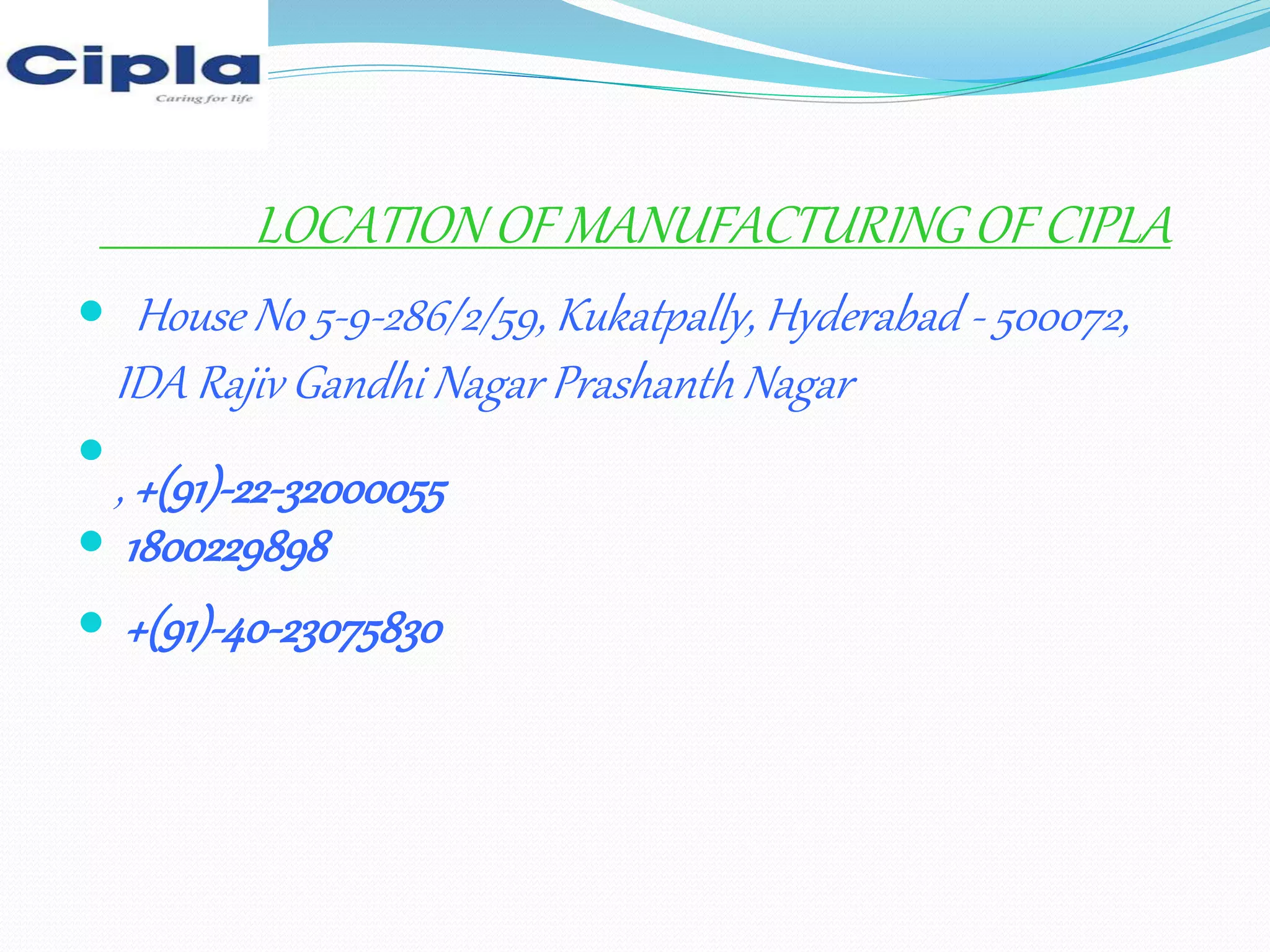 Cipla presentation | PPTX