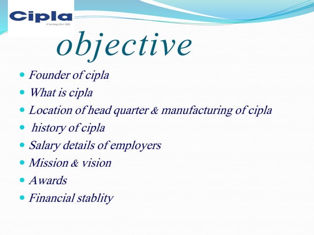 Cipla presentation | PPTX | Pharmaceutical Industry | Industries