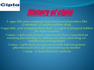 Cipla presentation | PPTX
