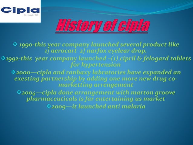 Cipla presentation | PPTX | Pharmaceutical Industry | Industries