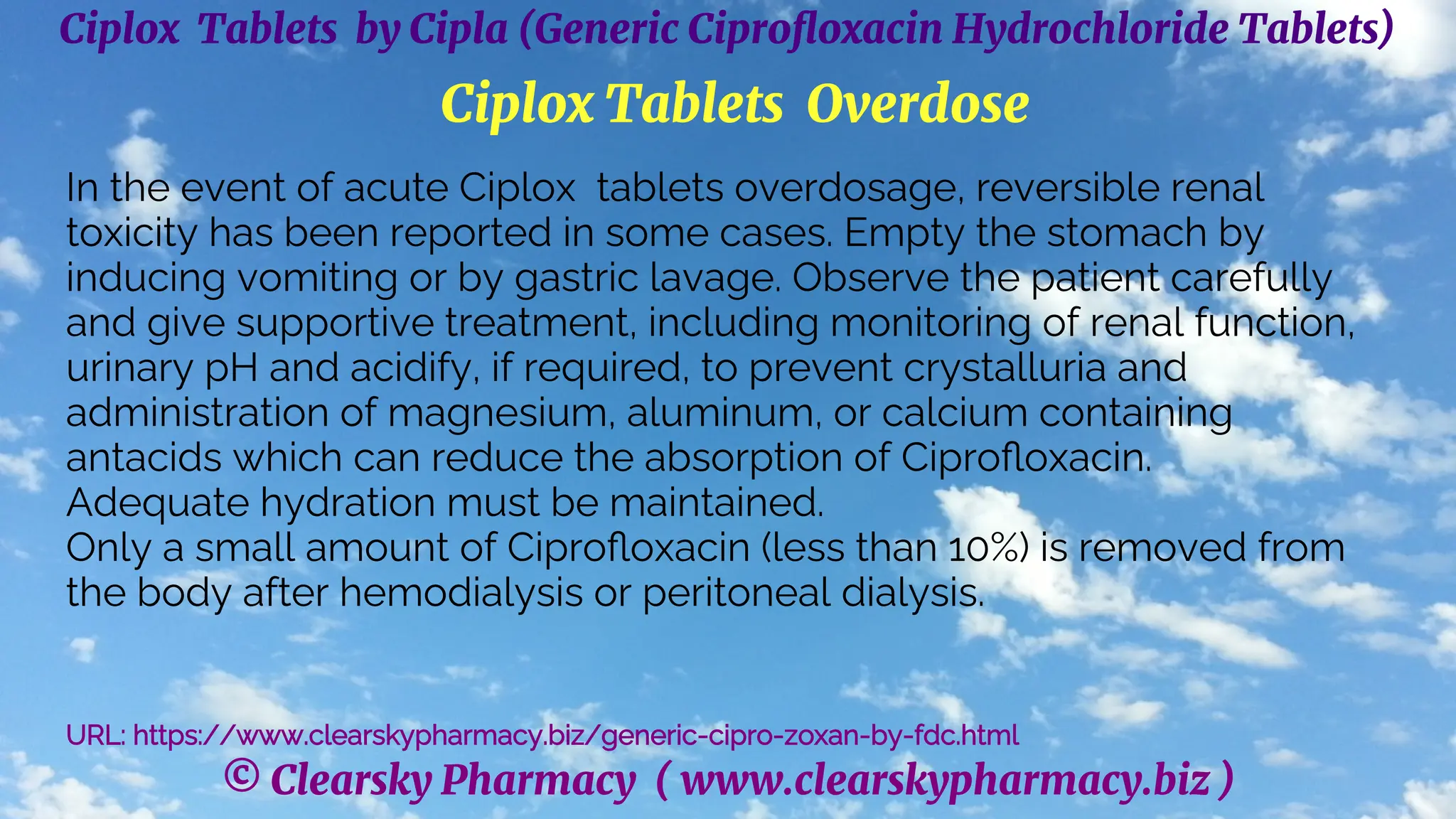 Ciplox Tablets by Cipla (Generic Ciprofloxacin Hydrochloride Tablets) | PPT