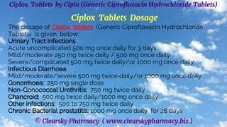 Ciplox Tablets by Cipla (Generic Ciprofloxacin Hydrochloride Tablets) | PPT