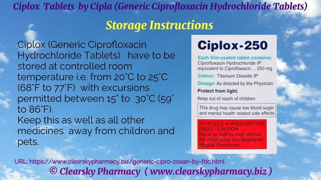 Ciplox Tablets by Cipla (Generic Ciprofloxacin Hydrochloride Tablets) | PPT