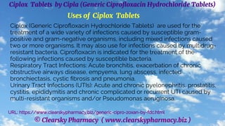 Ciplox Tablets by Cipla (Generic Ciprofloxacin Hydrochloride Tablets) | PPT