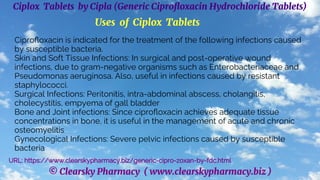 Ciplox Tablets by Cipla (Generic Ciprofloxacin Hydrochloride Tablets) | PPT