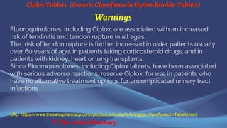 Ciplox Tablets (Generic Ciprofloxacin Hydrochloride Tablets) | PDF