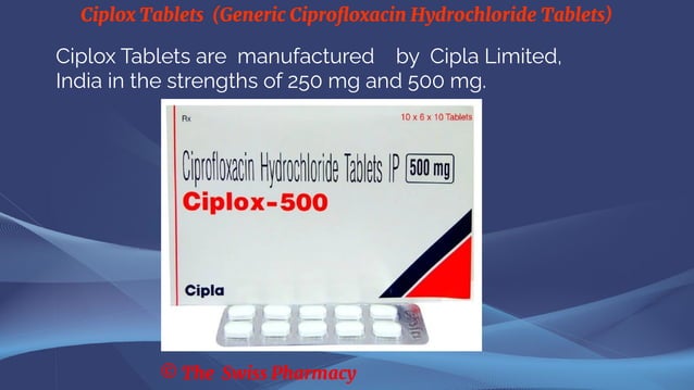 Ciplox Tablets (Generic Ciprofloxacin Hydrochloride Tablets) | PPT