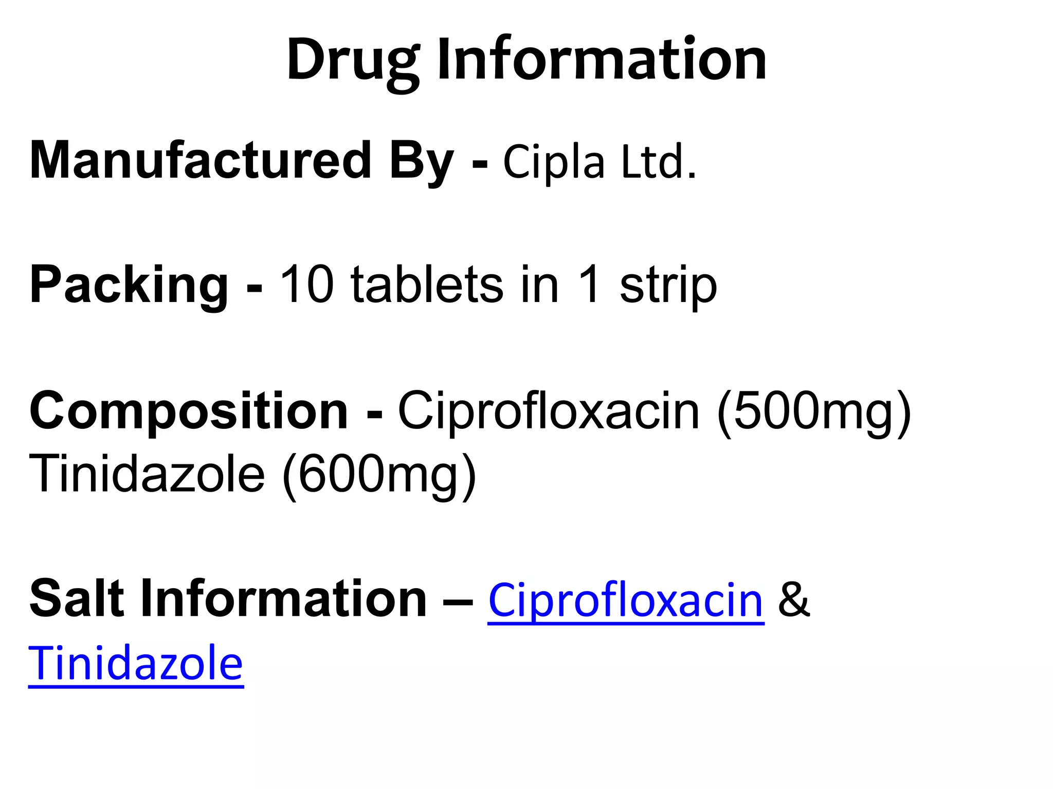 Ciplox tz tablet | PPTX
