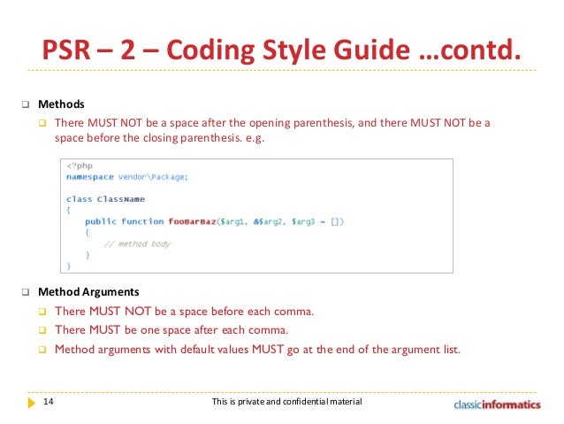 PHP CODING STANDARDS