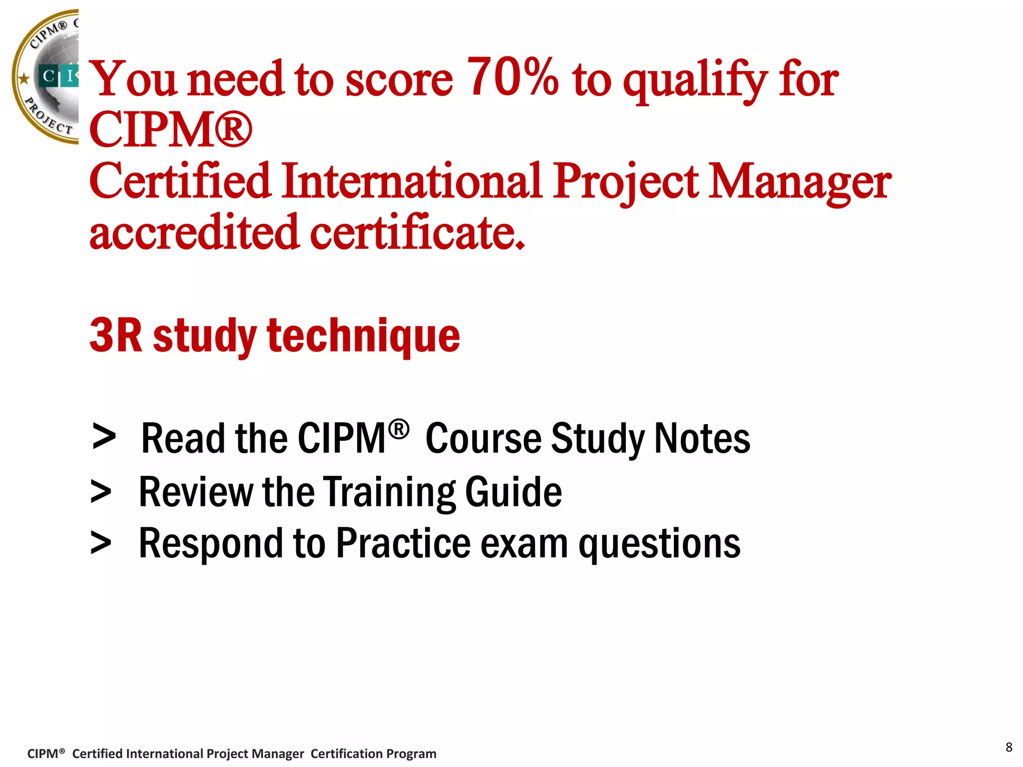 Certified International Project Manager certification program | PDF