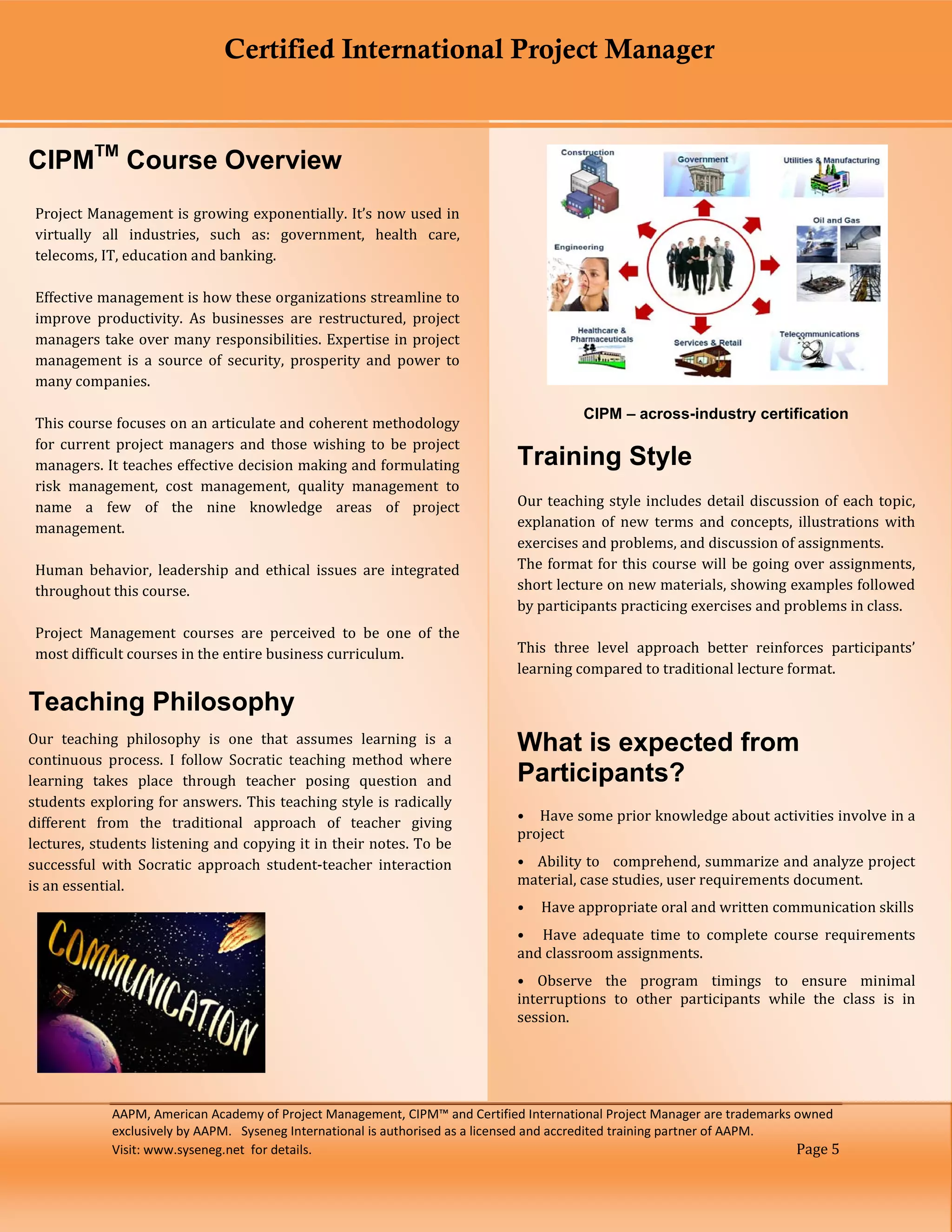 CIPM certification course | PDF