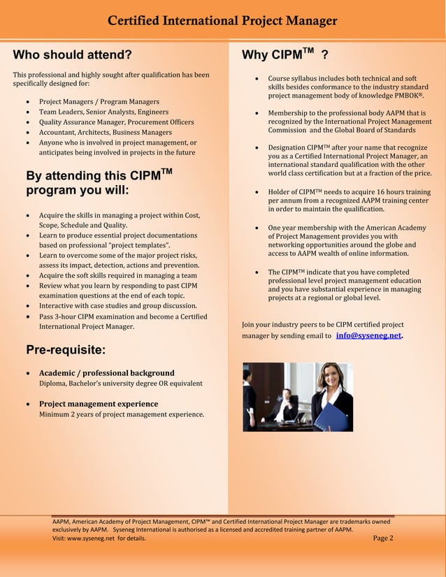 CIPM certification course | PDF