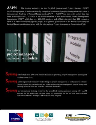 CIPM certification course | PDF