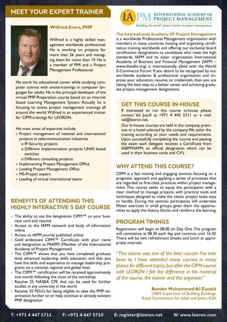 CIPM™ Certified International Project Manager / Riyadh 23–27 February ...