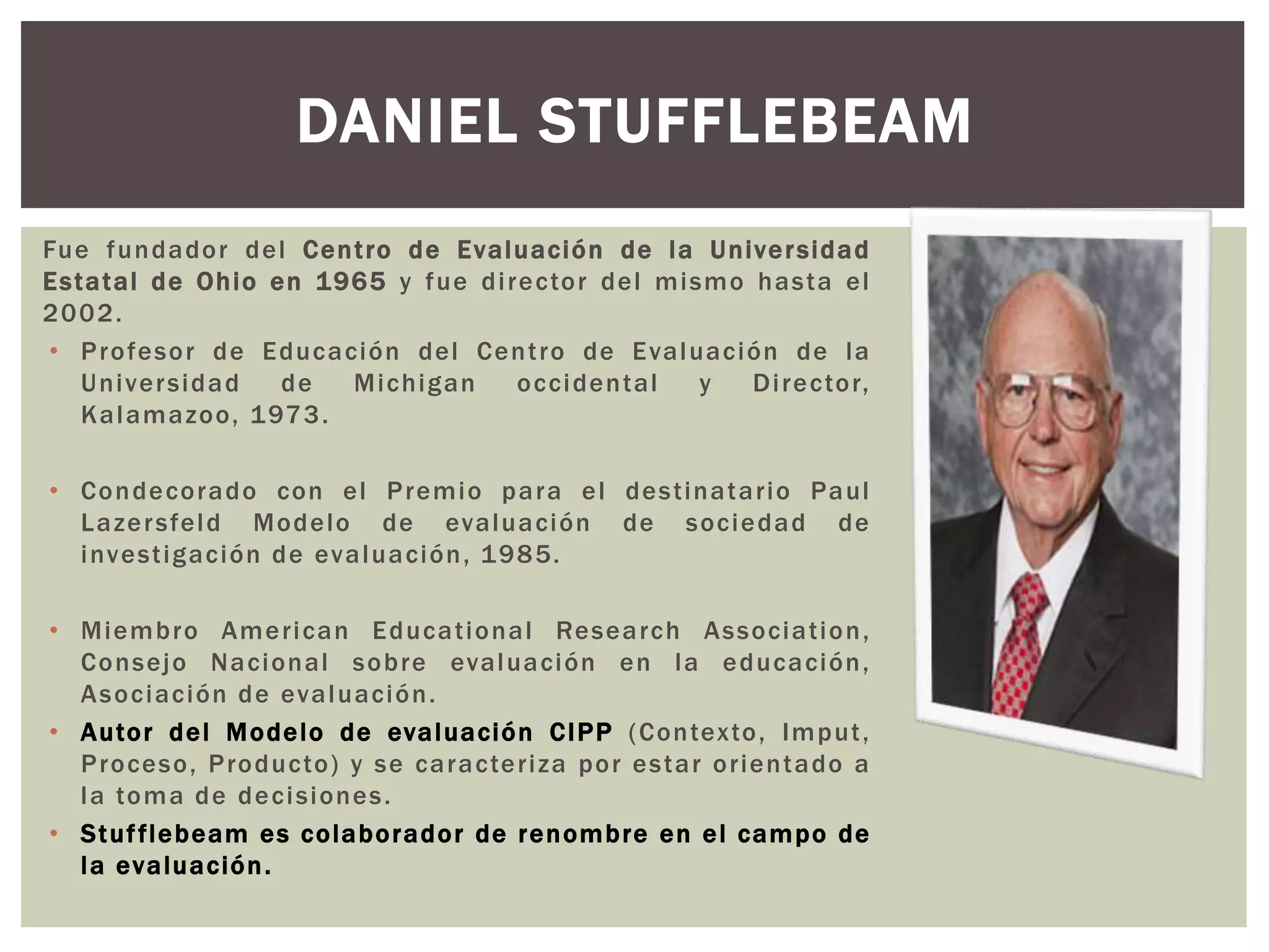 MODELO CIPP DANIEL STUFFLEBEAM | PPTX