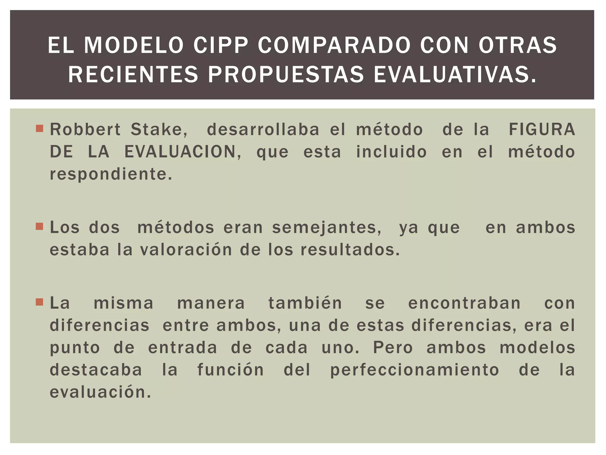 MODELO CIPP DANIEL STUFFLEBEAM | PPTX