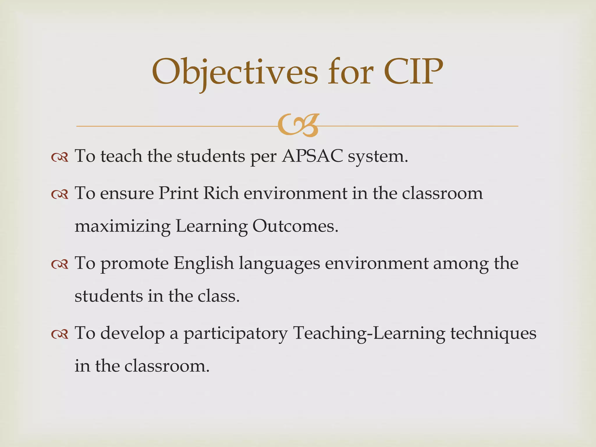 Classroom Improvement Plan | PPTX