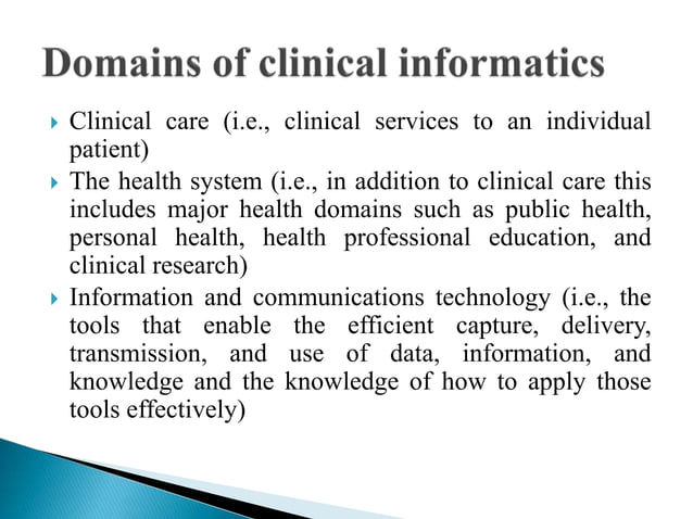 CLINICAL INFORMATICS ppt | PPTX