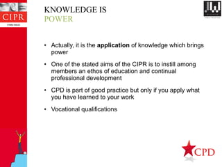 Personal Development with the CIPR | PPT