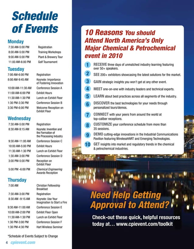 CPI Event Preliminary Program | PDF