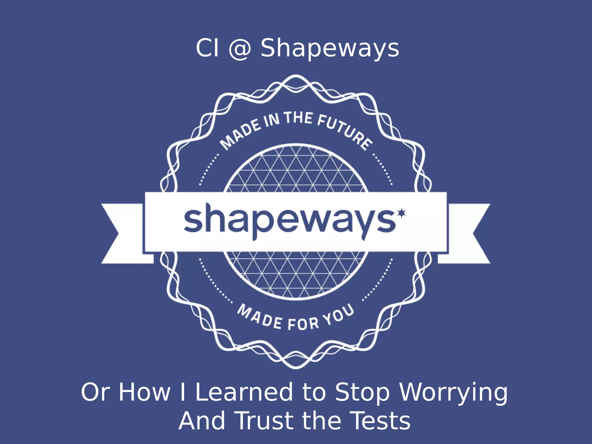 Ci presentation - with philosophy | PDF