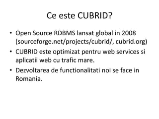 Ciprian Badescu, Eugen Stoianovici - CUBRID | PPT