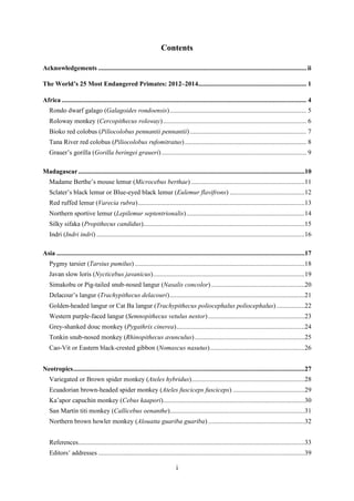Ci primates in-peril-25-most-endangered-primates_2012-2014 | PDF