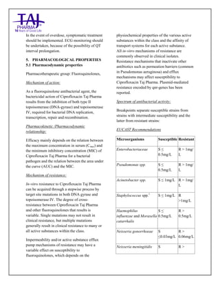 Ciprofloxacin Tablets Taj Pharma SmPC | PDF