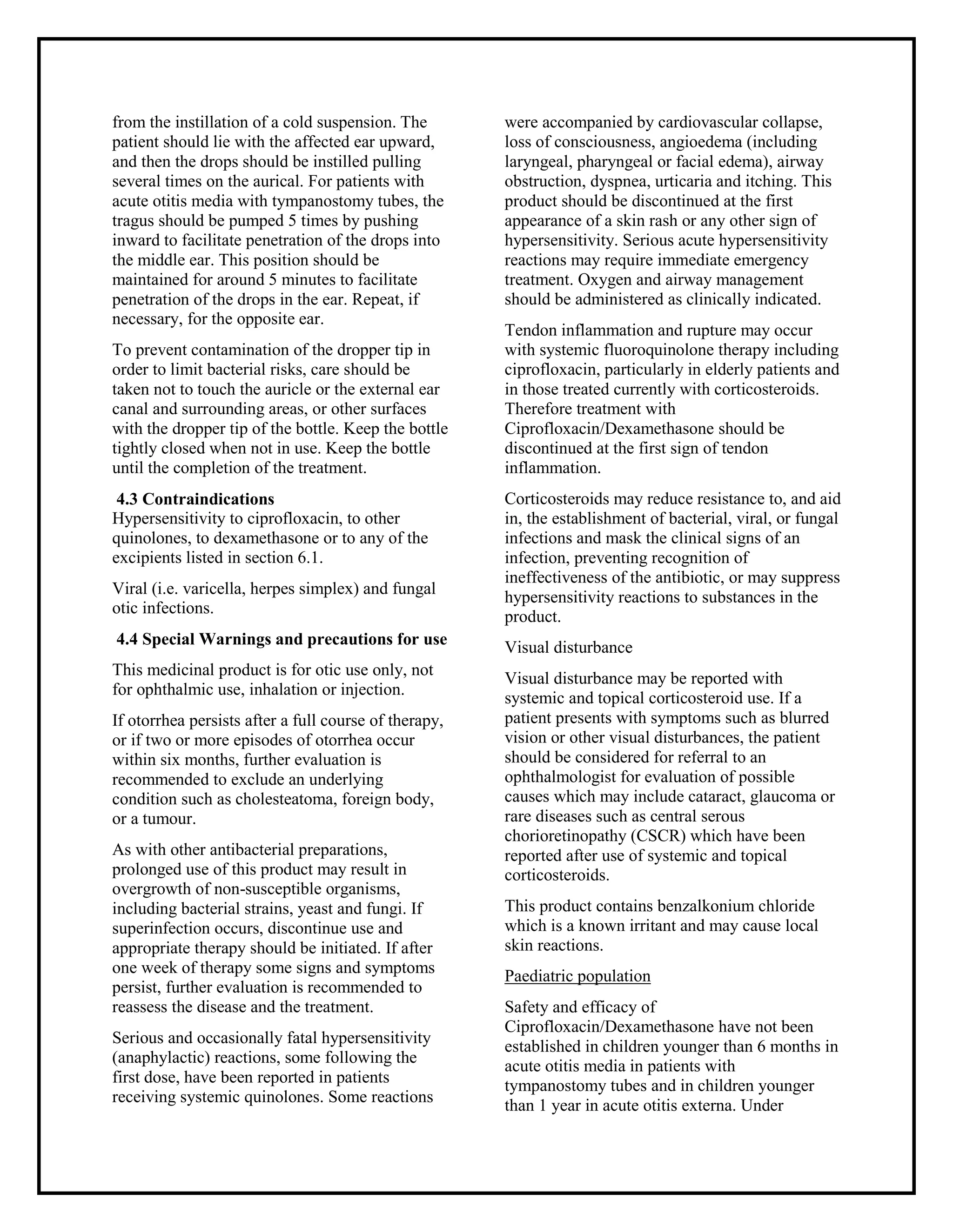 Ciprofloxacin 3mg per ml and dexamethasone 1mg per ml eye drops smpc ...