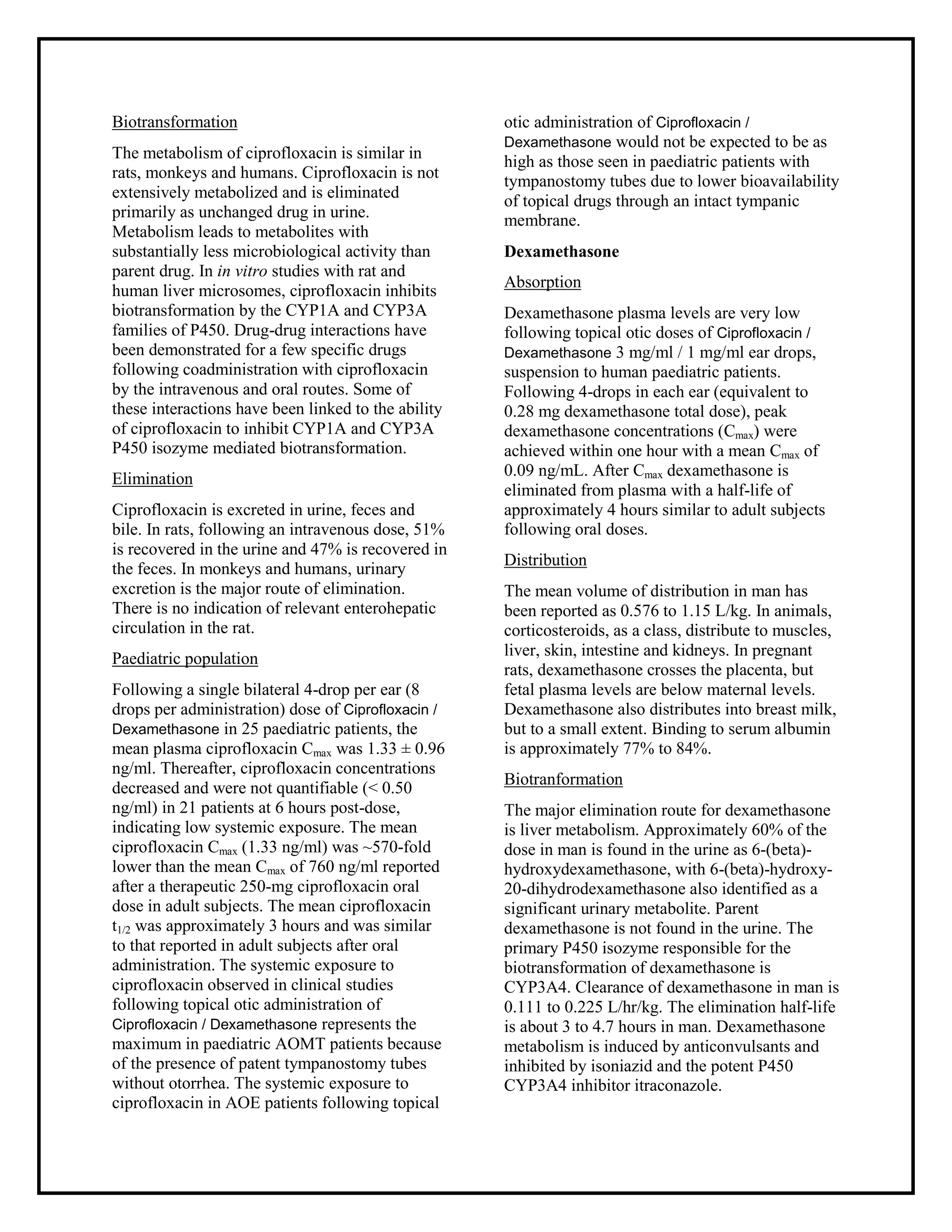 Ciprofloxacin 3mg per ml and dexamethasone 1mg per ml eye drops smpc ...