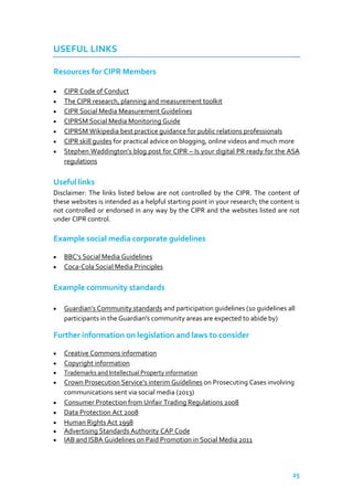 CIPR Social Media Best Practice Guidelines | PDF