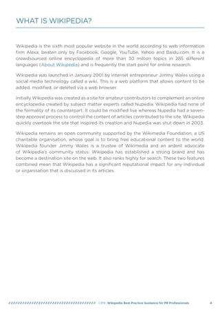 Wikipedia Best Practice Guidance For Public Relations Professionals ...
