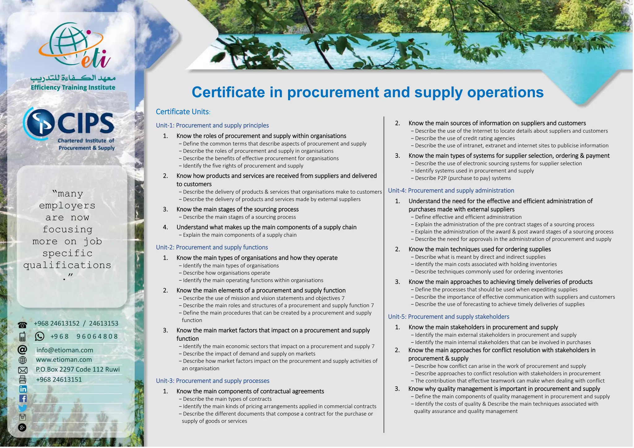 Cips Qualifications | PDF | Logistics | Business