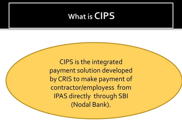 CIPS - Centralized Integrated Payment Solution | PPTX