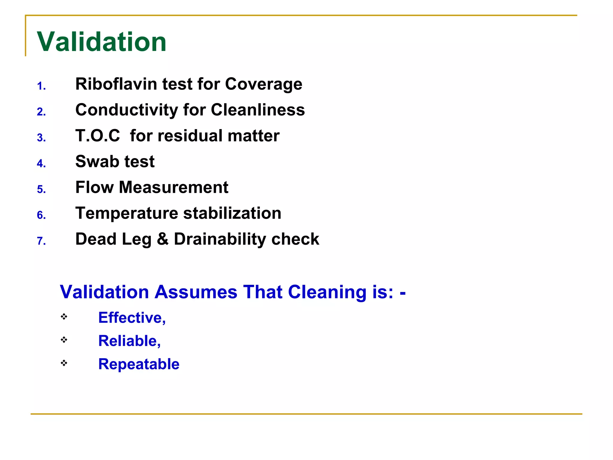 Clean In Place Technlogies BioPharma Facilities | PPT