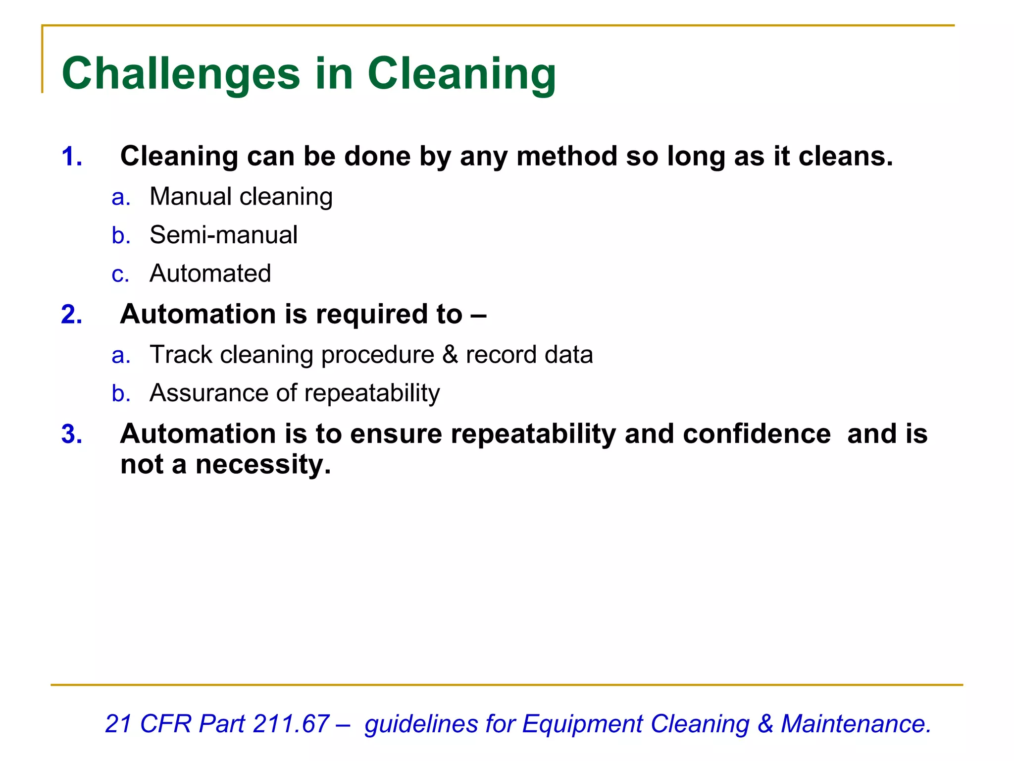Clean In Place Technlogies BioPharma Facilities | PPT