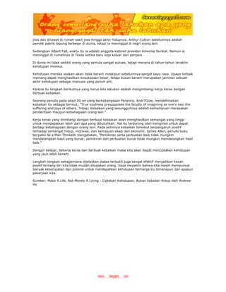 Ciptakan kehidupan, bukan sekedar hidup | PPT