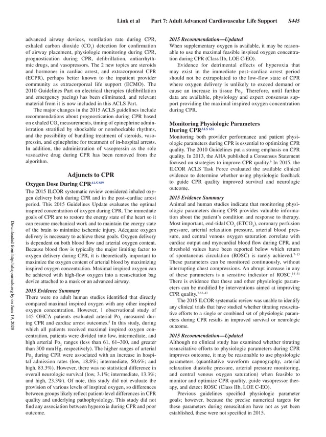 Part 7: Adult Advanced Cardiovascular Life Support 2015 American Heart ...