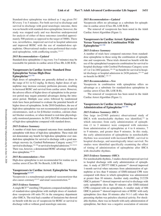 Part 7: Adult Advanced Cardiovascular Life Support 2015 American Heart ...