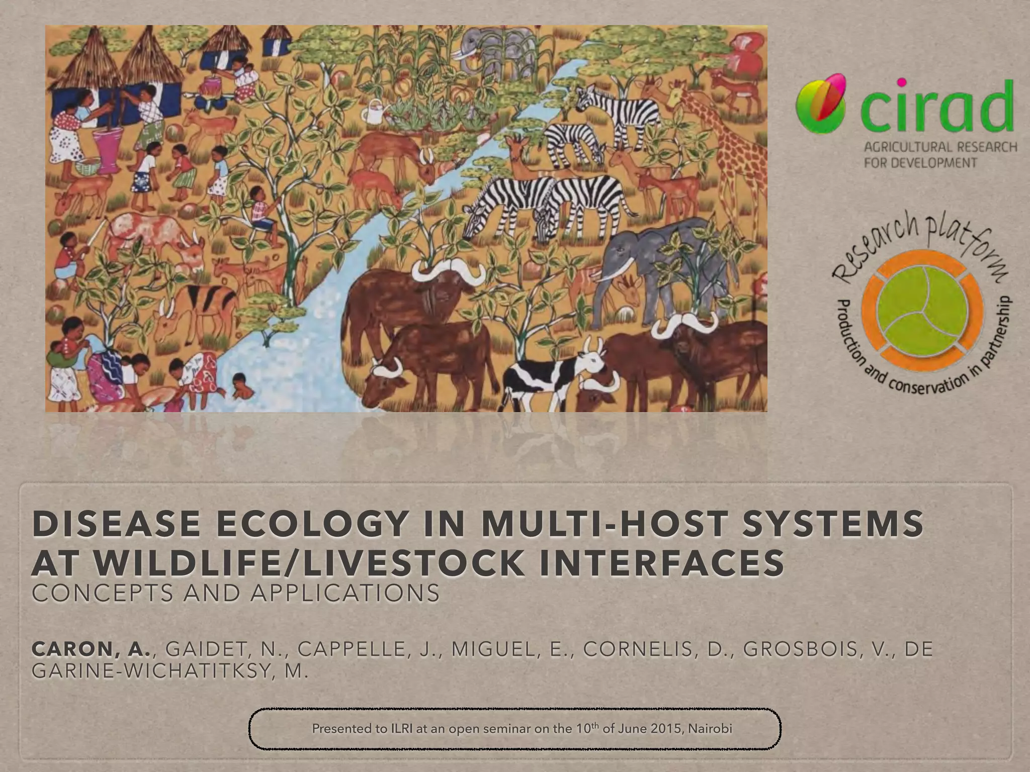 Disease ecology in multi-host systems at wildlife/livestock interfaces ...