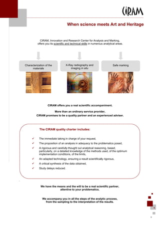 CIRAM Scientific Analysis For Cultural Heritage May 20009 | PDF