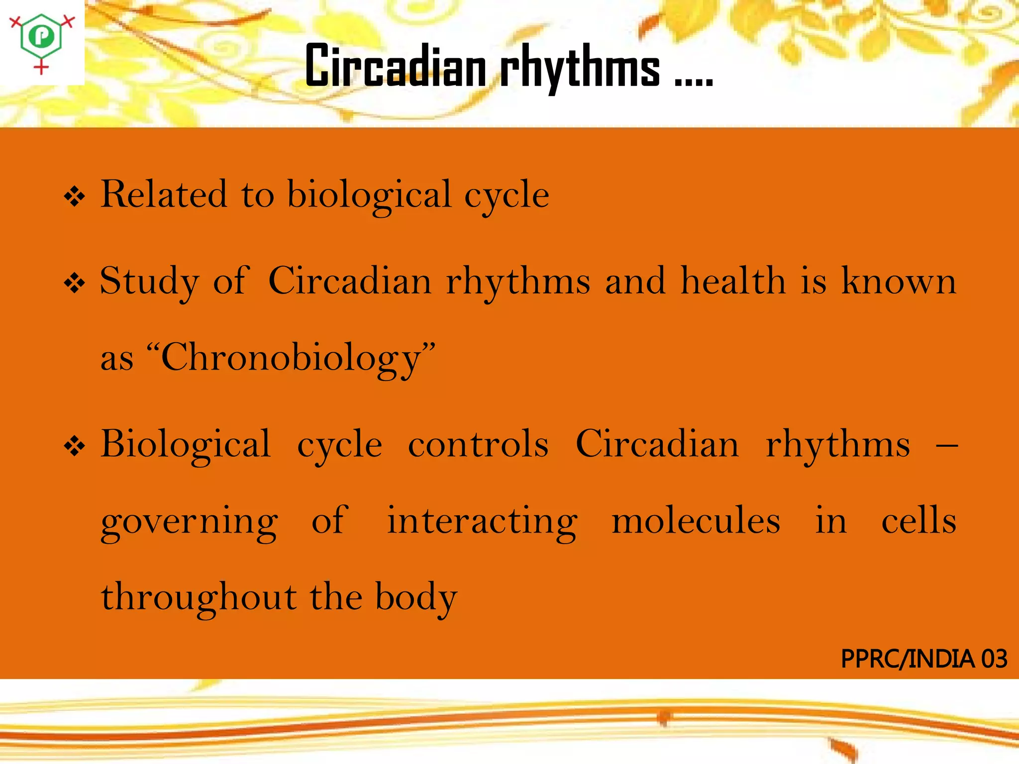 Circadian Rhythms Ppt