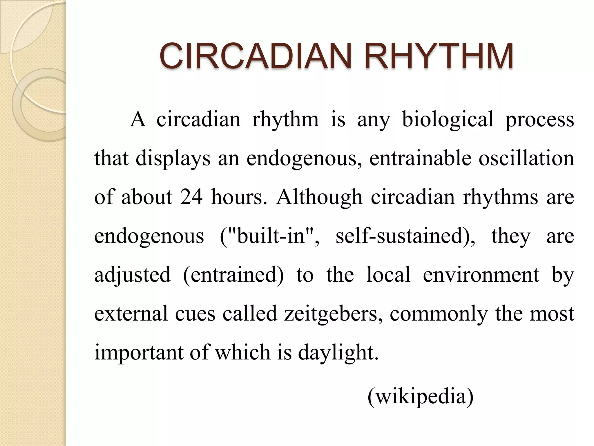 Circadian rhythm | PPTX