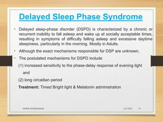Circadian rhythms and related disorders | PPTX
